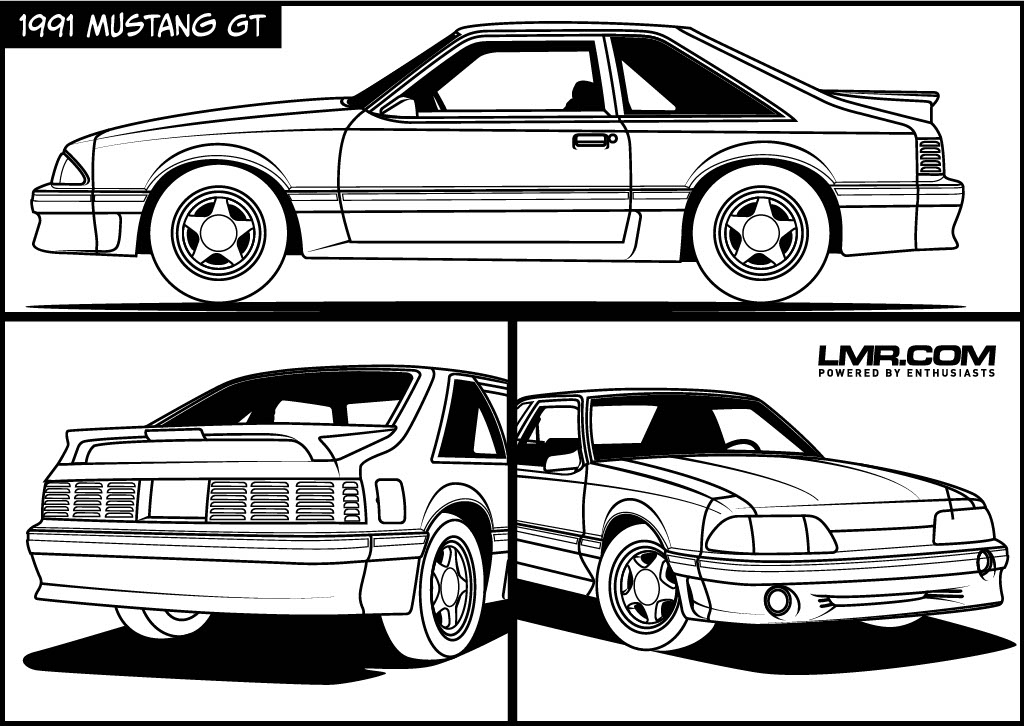 mustang cobra coloring pages