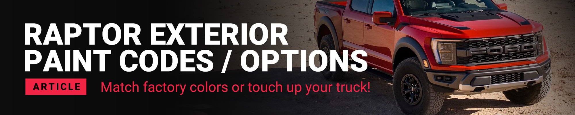 Ford Raptor Exterior Paint Codes & Color Options - LMR