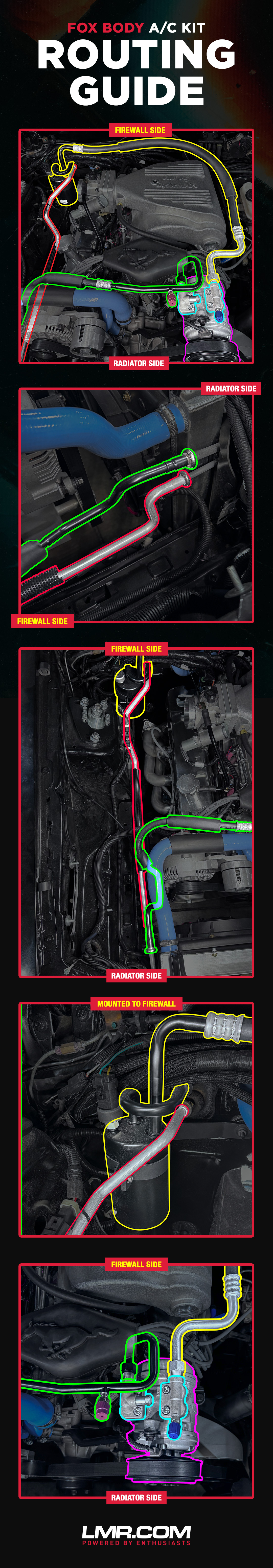 1987-1993 Fox Body Mustang A/C Location Diagram - LMR