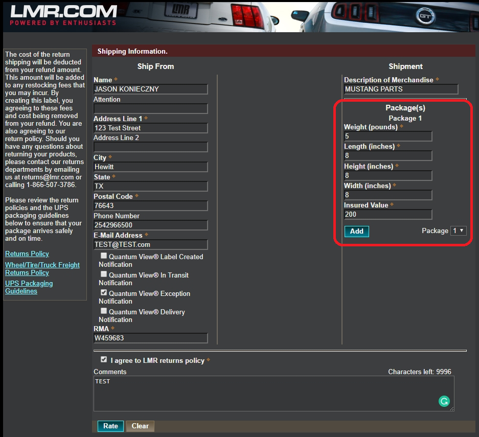 LMR RMA Return Process - LMR.com